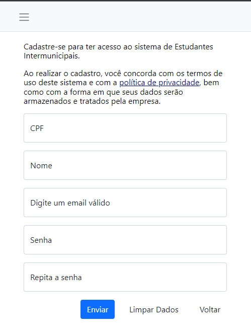 Registro e Login | Estudantes Help